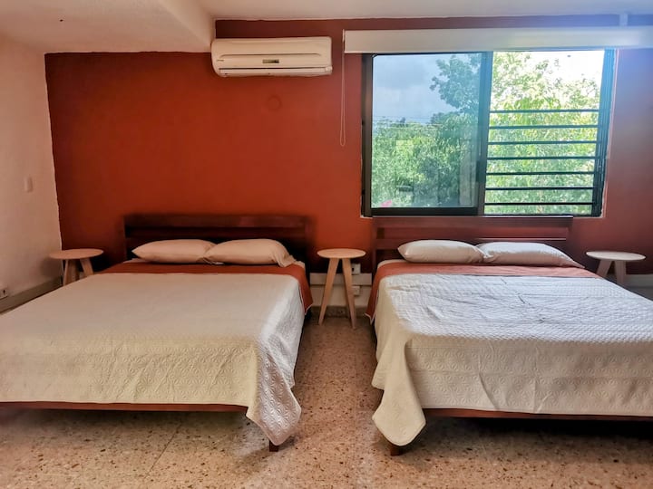 Cuarto Coati Con Terraza Privada / Casa Rubia - 칸쿤
