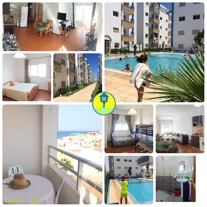 Piscine & Panoramique * à 20 Pass De La Plage* - Oued Laou
