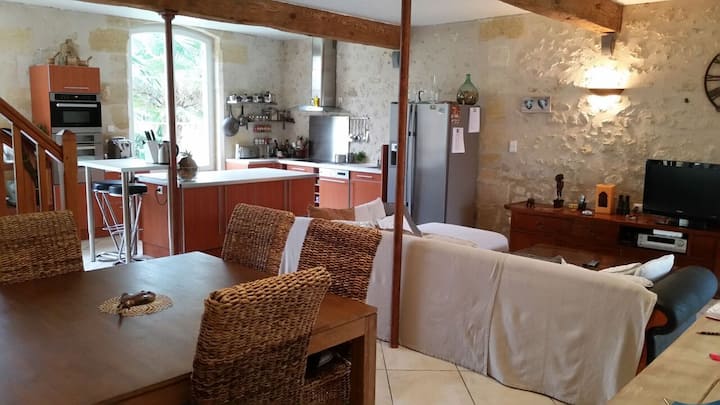 Maison Pierre Avec Piscine Au Calme, 1 Chambre - La Brède