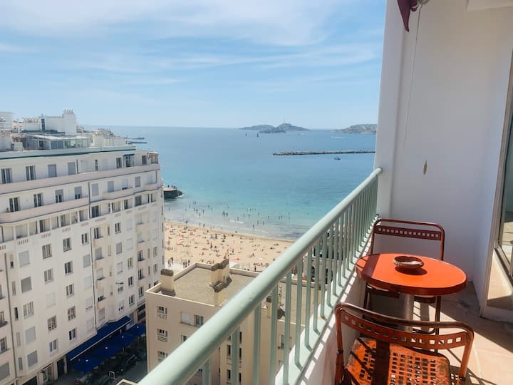 2 Pieces, Balcon Vue Mer, Plage Des Catalans. - Marseille