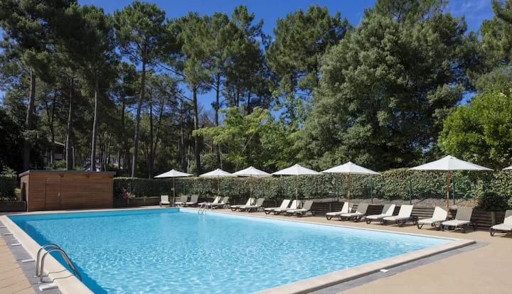 Bel Appartement Au Calme En Résidence Avec Piscine - 拉卡諾