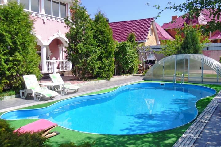 3brm Vip House At Sofiivka- Pool, Sauna, Bbq - Боярка