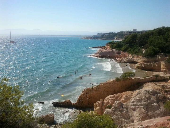 Apto Vistas Al Mar, Playas A 200 M. Wifi, Piscina. - Cap Salou