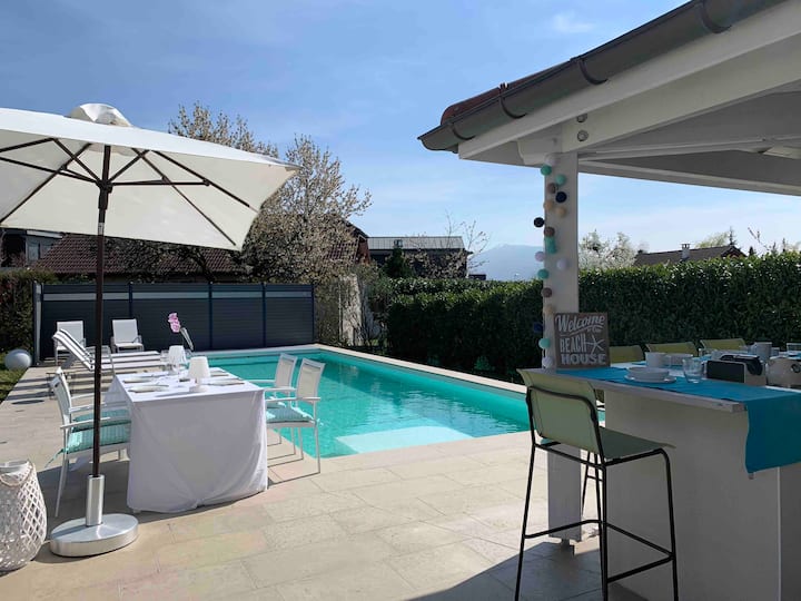 Luxueuse Villa D’exception, Piscine, Cuisine D’été - 阿訥西