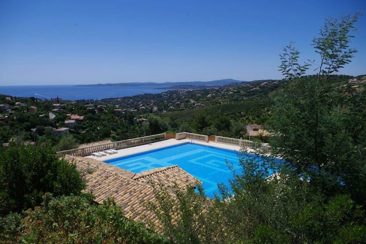 Mazet Vue Mer 2/6 Pers. 40 M²-piscine-verdure - Les Issambres