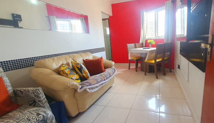 Apto 1 Dorm 50 Mts/mar Wi-fi Garagem Coberta P.g - Praia Grande