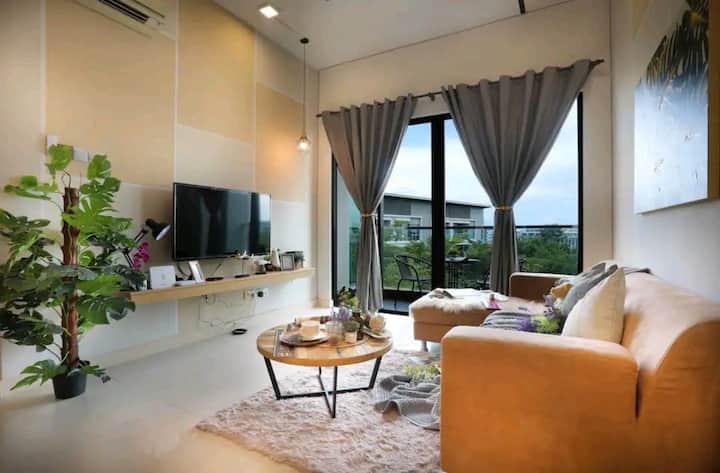 911方尺伊玛格商场楼上花园景2卧室公寓（5pax） - Kota Kinabalu