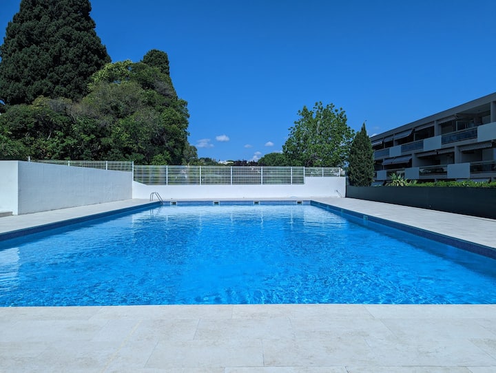 Rez De Jardin - Piscine & Tennis - Antibes