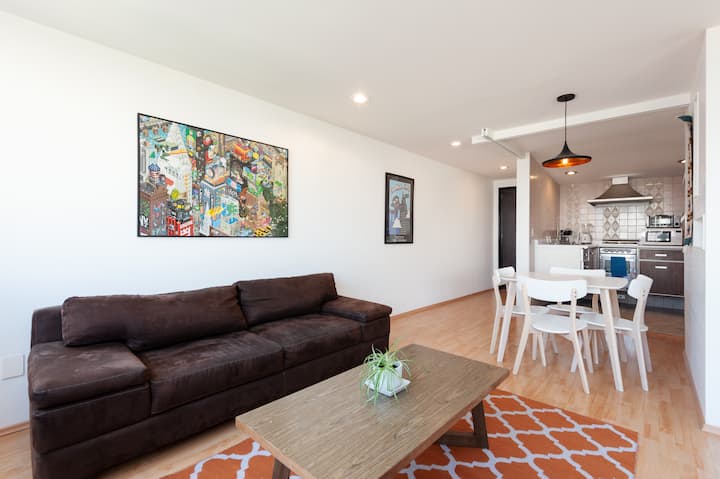 Bright And Comfy Studio By The Wtc - Mexiko-Stadt