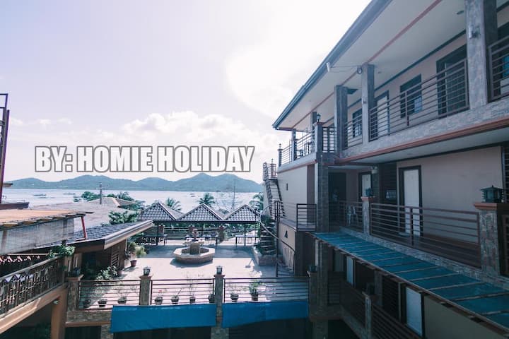 Family Rm W/sea View & Sunset From The Roof Deck - Coron
