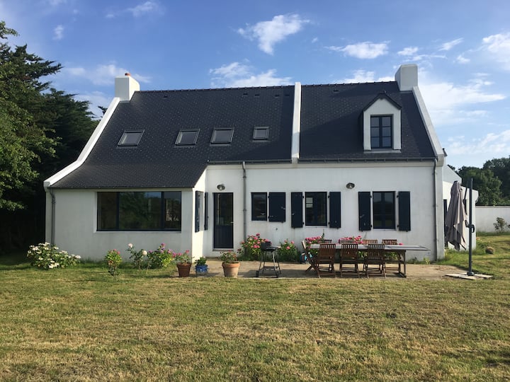 Grande Maison 4*, Grand Jardin Avec Belle Vue - Plage d'Herlin