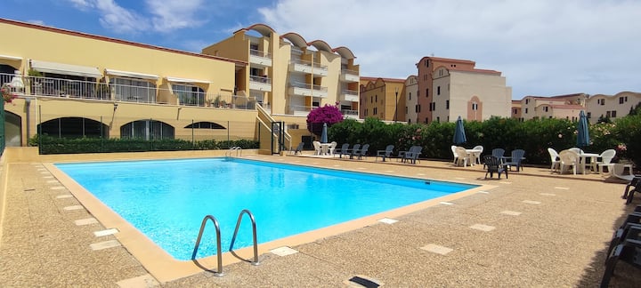 Joli T2 Avec Piscine Et Parking - Gruissan