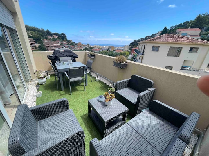 Apartamento Compartido Con Terrazas Y Vista Al Mar - Roquebrune-Cap-Martin