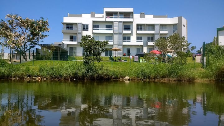 Apto 2 Cuartos Clima, Alberca, Planta Baja. - Boca del Río