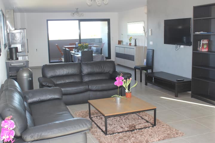 Beachfront Villa, 10 Pers. 3 Stars, In Saint Cyprien Wi-fi Air-conditioning - Collioure