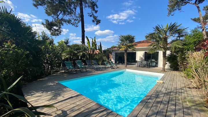 Villa 12 Pax  5 Ch Piscine Chauffée 8 Pieces - Arcachón