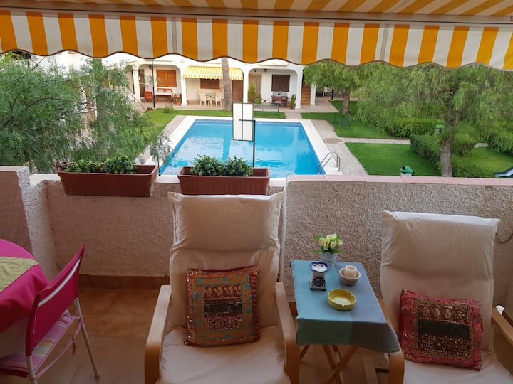 Alegre Apartamento 1ª Línea Playa, Piscina Parking - Santa Pola