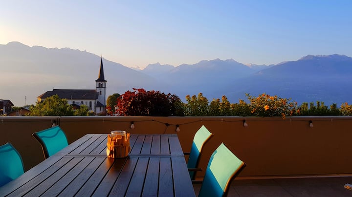 Appartement Spacieux Et Cosy, Vue Sur Les Alpes - Suisse