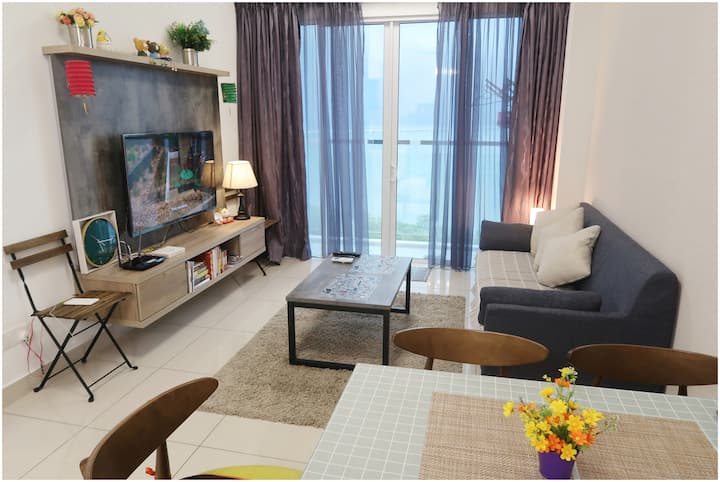 2bedrooms|queensbay|100mbps|beach|jogging|usm|fiz - Penang