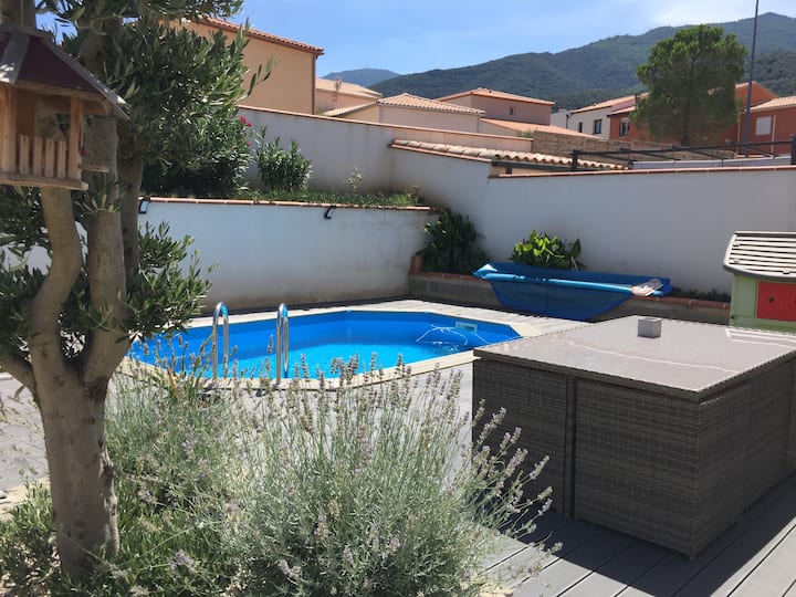 Villa 3 Chambres Récente Climatisée Avec Piscine - Laroque-des-Albères