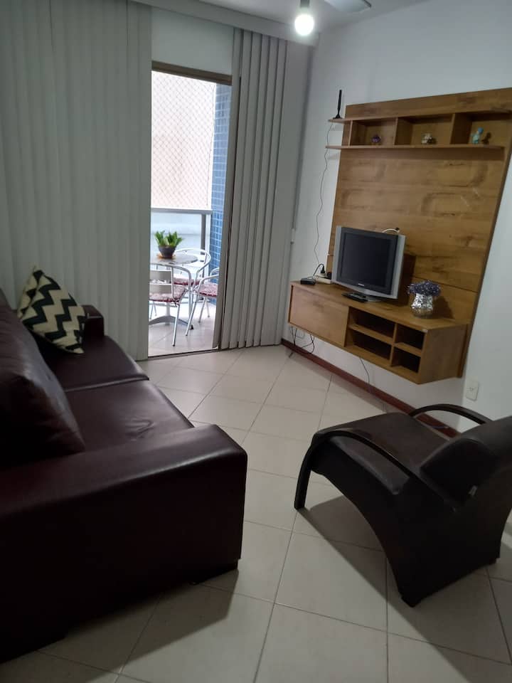 Apt 02 Quartos 01 Banheiro Vista Lateral Do Mar Ventiladores De Teto Na Sala E Nos Quartos Piscina  Churrasqueira Wi-fi Garagem  Portaria 24 Horas - Vila Velha