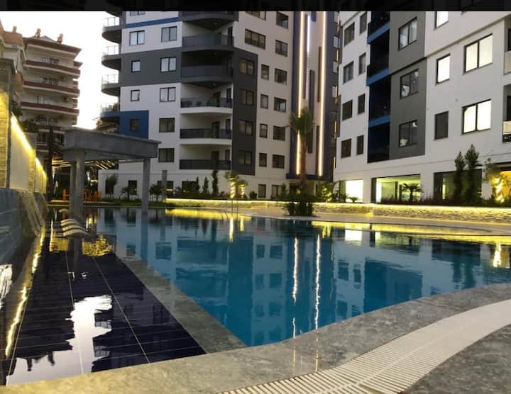 Пляж Kleopatra« Konak Twin Towers « Аппартаменты - Alanya