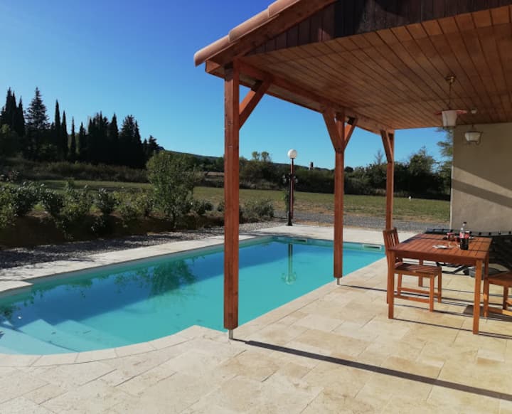 Villa "Chez Nous" Avec Clim Piscine Bbq Terrasse - Joyeuse