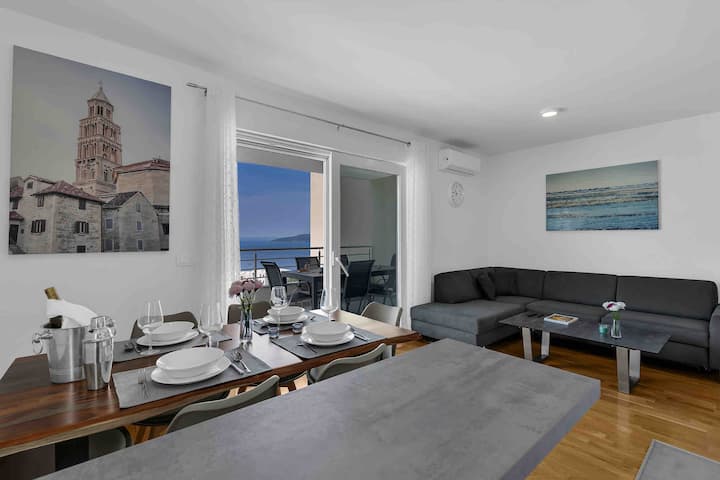 Modern Apartment With Sea View And Garage - Makarska