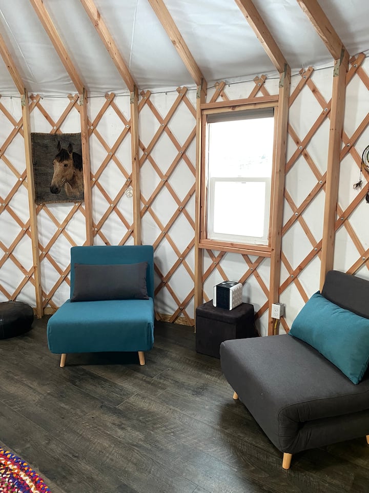 Stay in a YURT on An Equine Rescue Ranch - Yurts for Rent in Pleasant ...