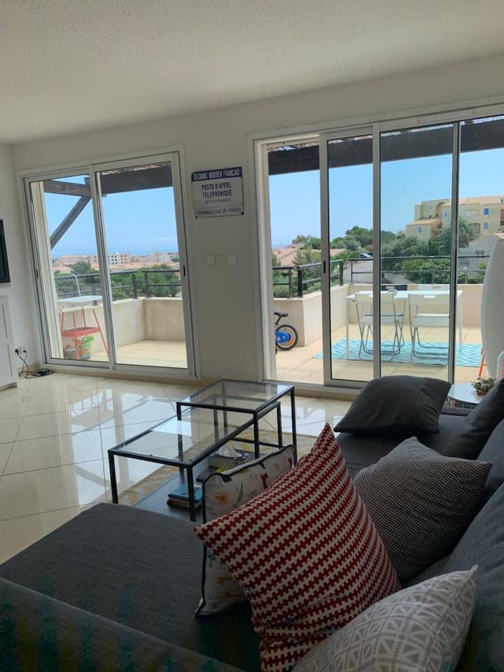 ❤️ Terrasse Panoramique - Vue Sur Mer - 3 Chambres - Narbona