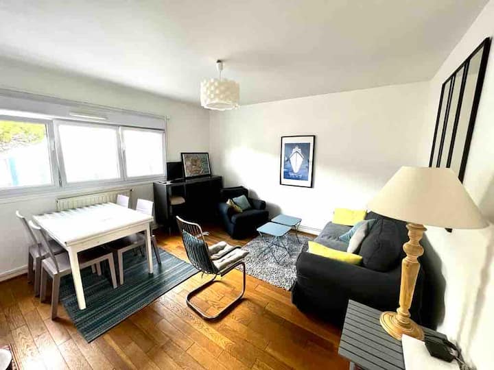 Appartement Tout Confort à 100m De La Mer - Ecomusée Saint Nazaire