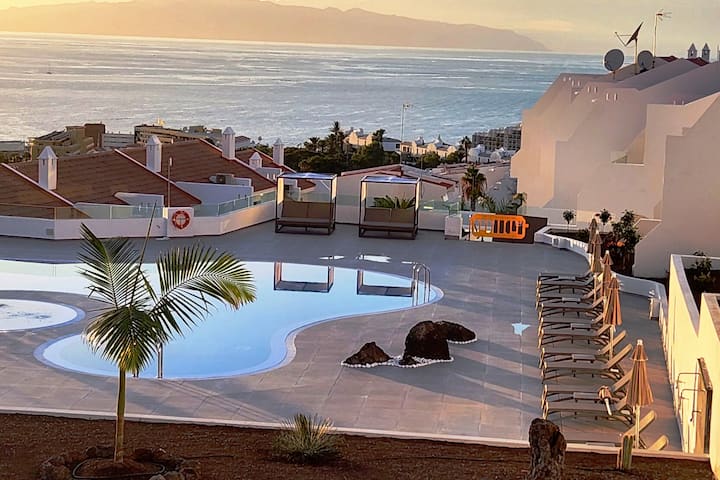 Modern New Sea View Apartment Near Aquapark - Costa Adeje
