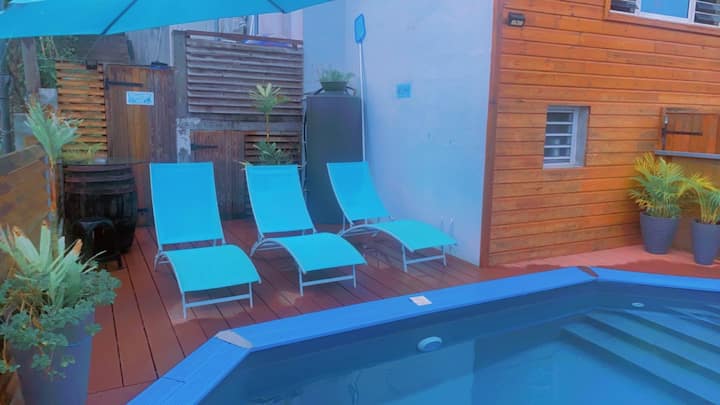 Akaroro Appt De Type Studio Familial Avec Piscine - Guadeloupe