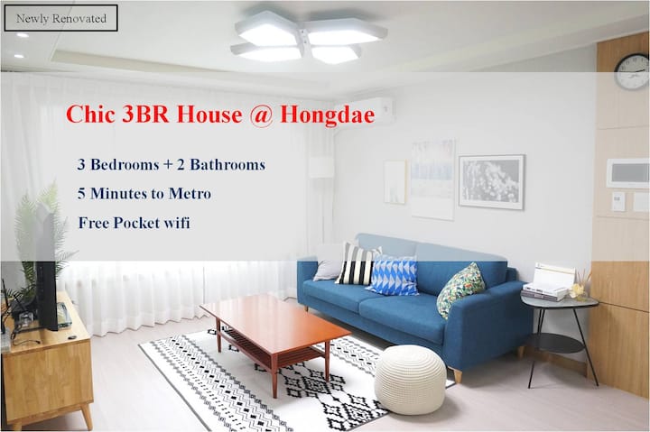 ★Modern 3br/2ba House @ Hongdae ★ - Seoul