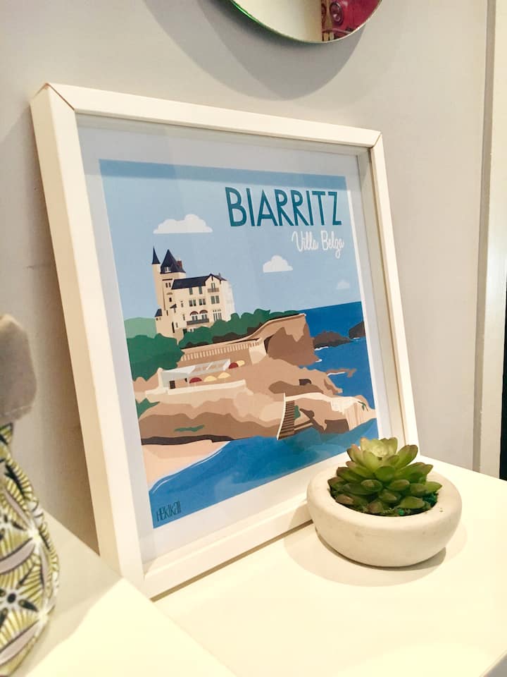 Appartement Vue Mer, Parking, Entre Plage Et Golf - Biarritz