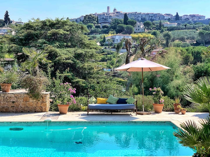Saint Paul 3bd Villa With Stunning Village Views - Saint Paul de Vence