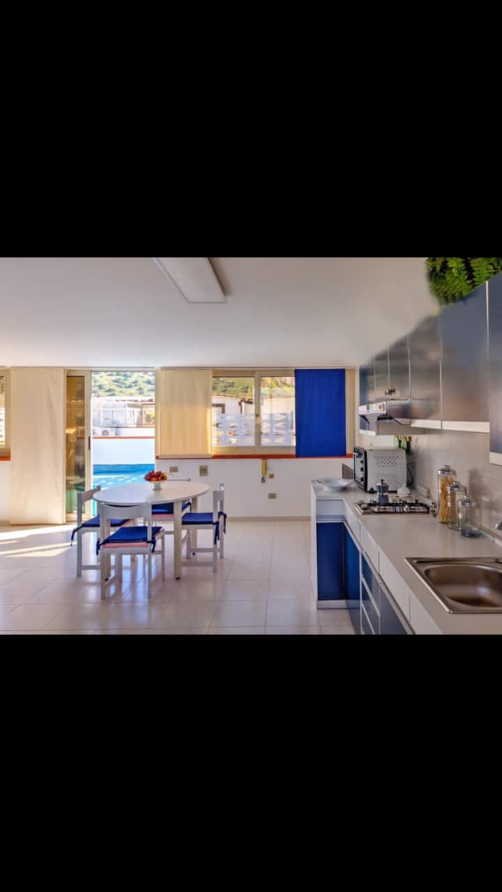 Attico  Azzurro Con Terrazzo  Vista Mare Montagna - Isola delle Femmine