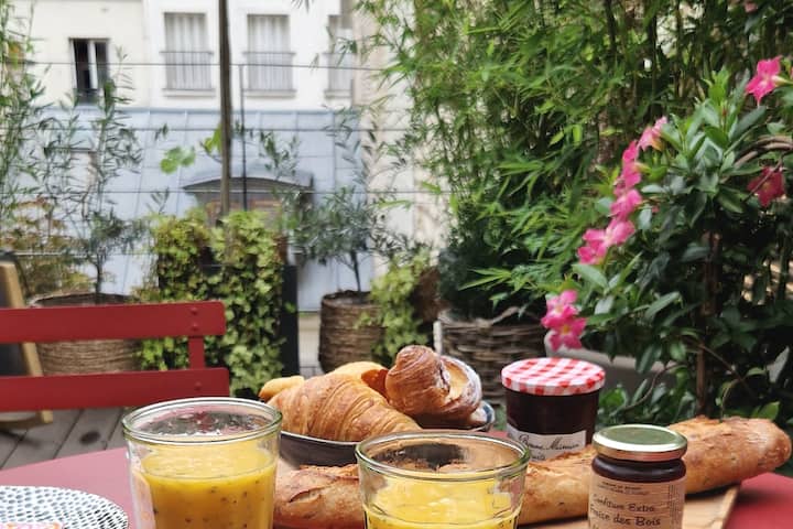 Charmante Maison Avec Un Jardin Sur Le Toit - Paris