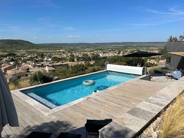 Villa Avec Vue Exceptionnelle Sur Le Village - Montpezat