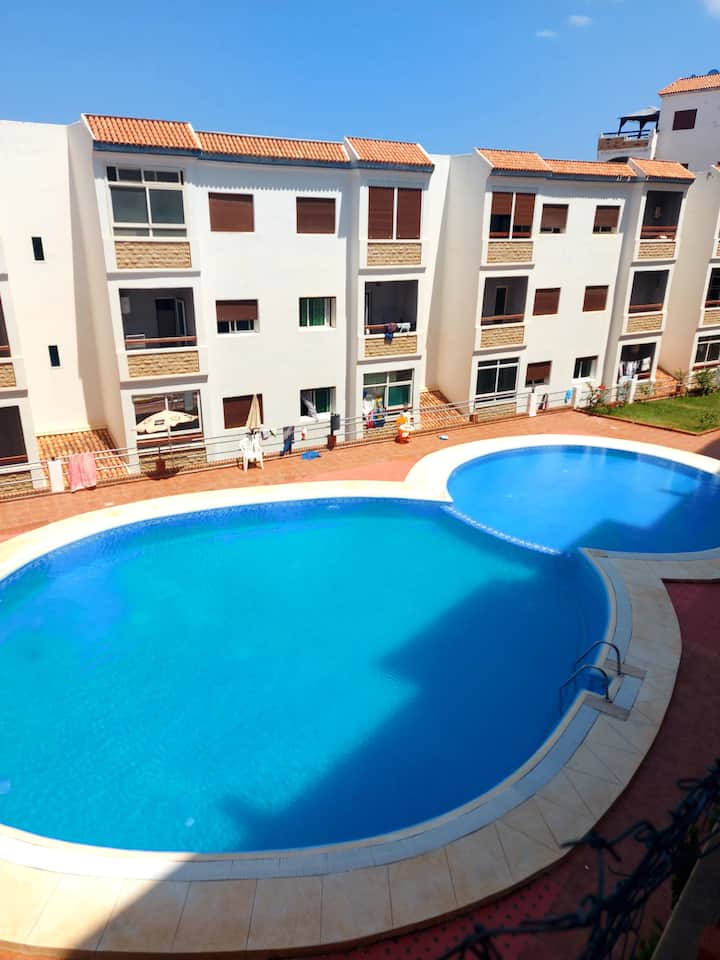 Appartement Chic Avec Vue Sur Mer Et Piscine🌊🏊♀ - Oued Laou