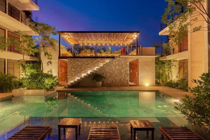 7b ❤Penthouse/private Rooftop & Plunge Pool❤ Corde - Tulum