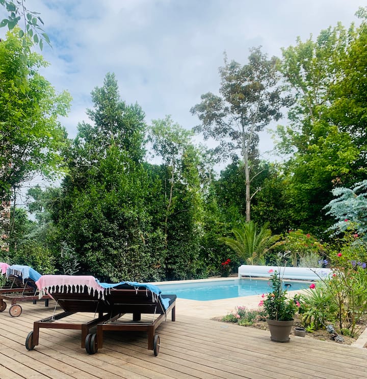 Villa Avec Piscine, Plage, Centre Ville à Pieds. - Arcachón