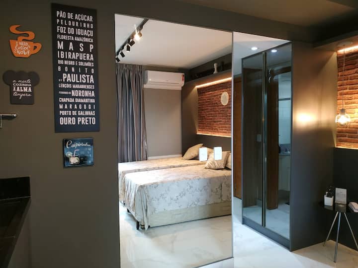 Flat Biarritz Decorated, New (Smart Tv 4k, Wi-fi) - Brasilia