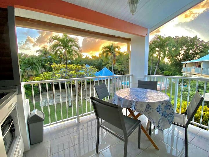 Studio Mezzanine 400m De La Plage Res Piscine - Martinique