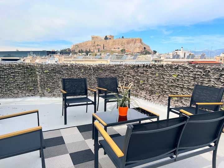 Minimal Luxury 5bdr Apt W/terrace Acropolisview ! - Athènes