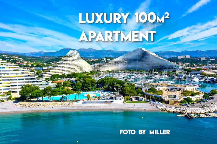 Lovely, Luxury, 100m2 App, Super View, 2 Beaches. - Villeneuve-Loubet