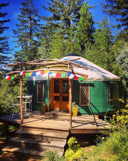 Mountain Top Yurt in the Redwoods - Yurts for Rent in Watsonville ...