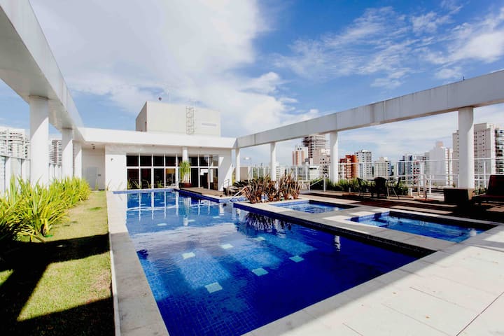 Studio Brooklin Ao Lado De Metrô E Com Garagem - São Paulo