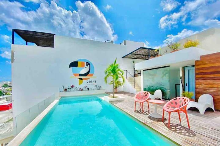 Lovely Studio At New Condo With Amazing Rooftop - Playa del Carmen