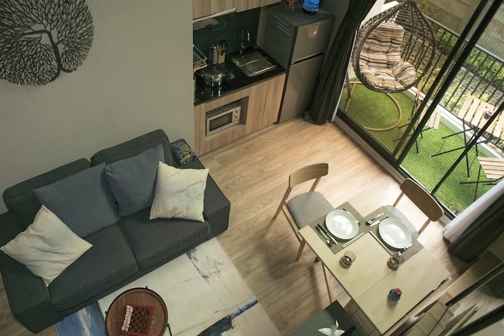 Design Duplex: Homecinema/pool/gym/sauna/fiberwifi - Bangkok